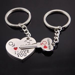 Accessories | Romantic Couple Keychain Key To My Heart Set | Poshmark